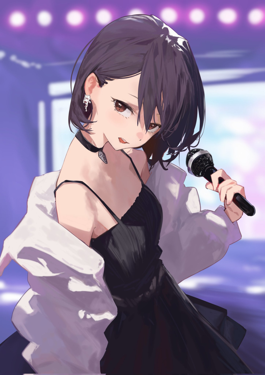 Safebooru - 1girl bang dream! bang dream! it's mygo!!!!! black choker black dress brown eyes ...