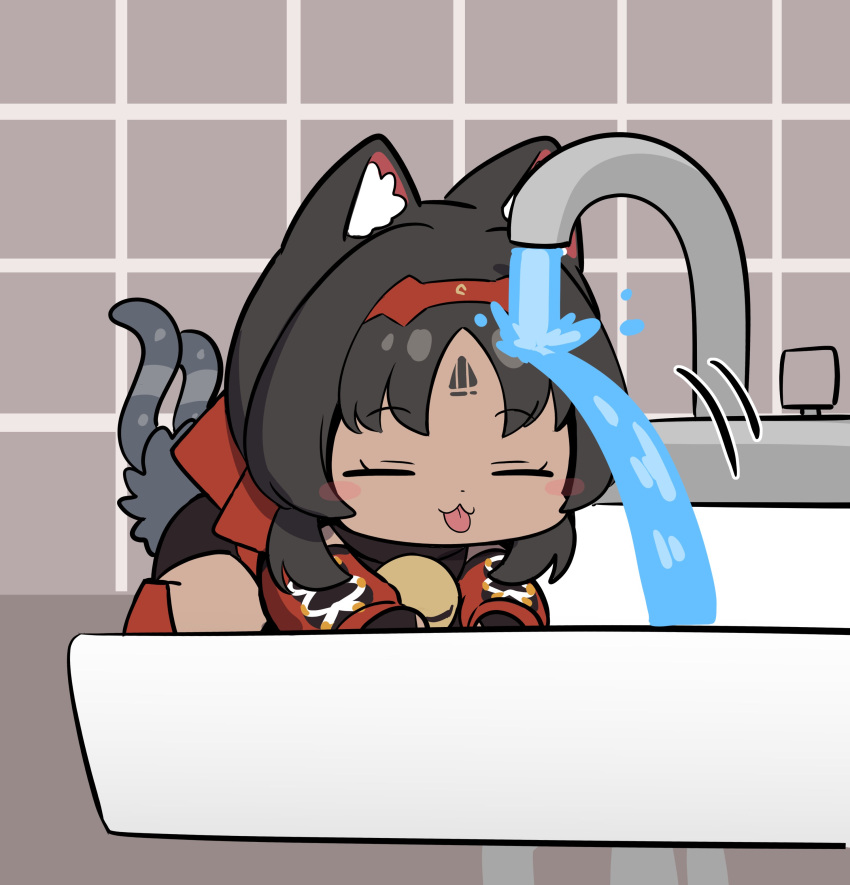 Safebooru - 1girl absurdres animal ear fluff animal ears black hair cat ...