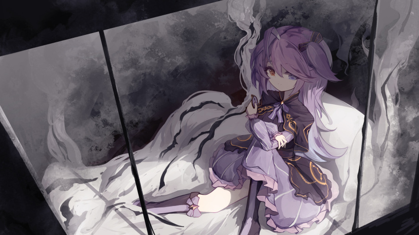 Safebooru 1girl Absurdres Ahoge Bed Benghuai Xueyuan Boots Closed 6614