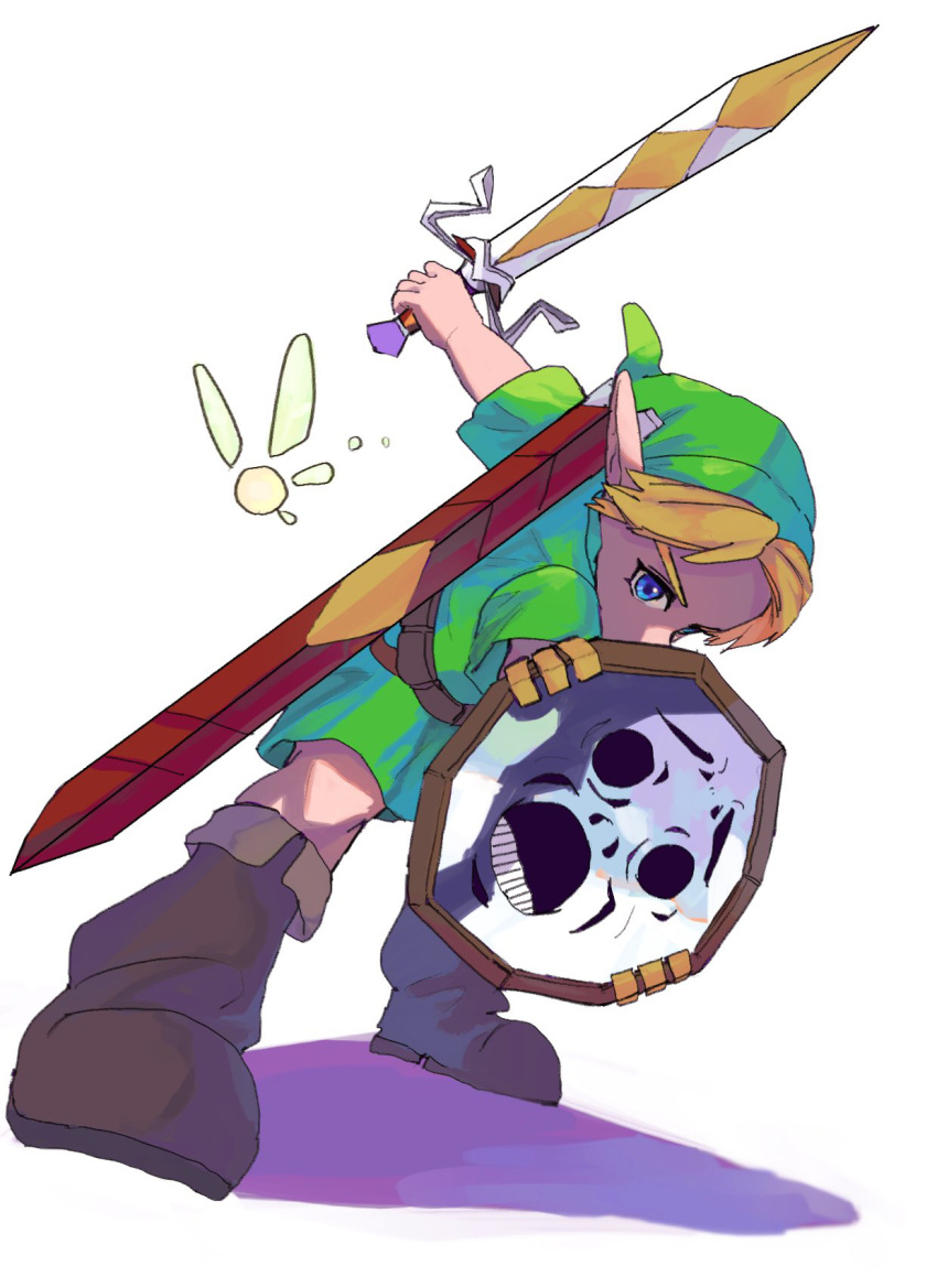 Safebooru - 1boy belt blonde hair blue eyes boots brown belt brown footwear commentary request ...