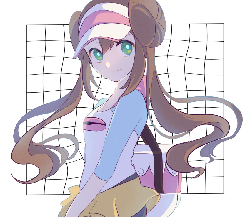 Safebooru - 1girl absurdres bag black pantyhose border bow bright pupils brown hair closed mouth ...