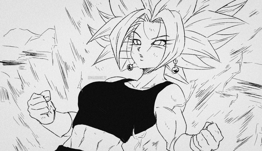 Safebooru - 1girl abs crop top dragon ball dragon ball super earrings ...