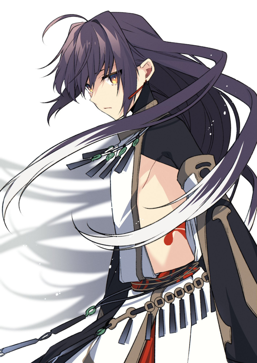 Safebooru - 1other ahoge androgynous black hair body markings detached ...