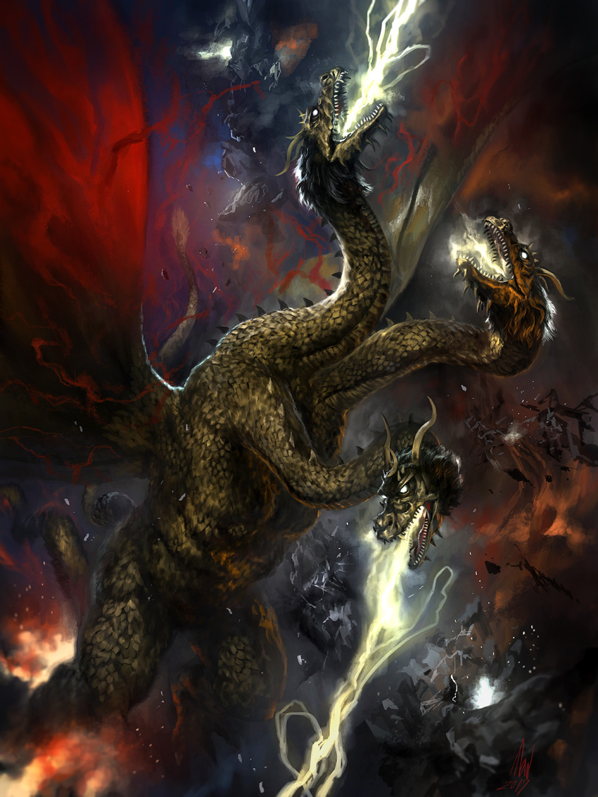 Safebooru - animal focus breath weapon claws dragon electricity ...