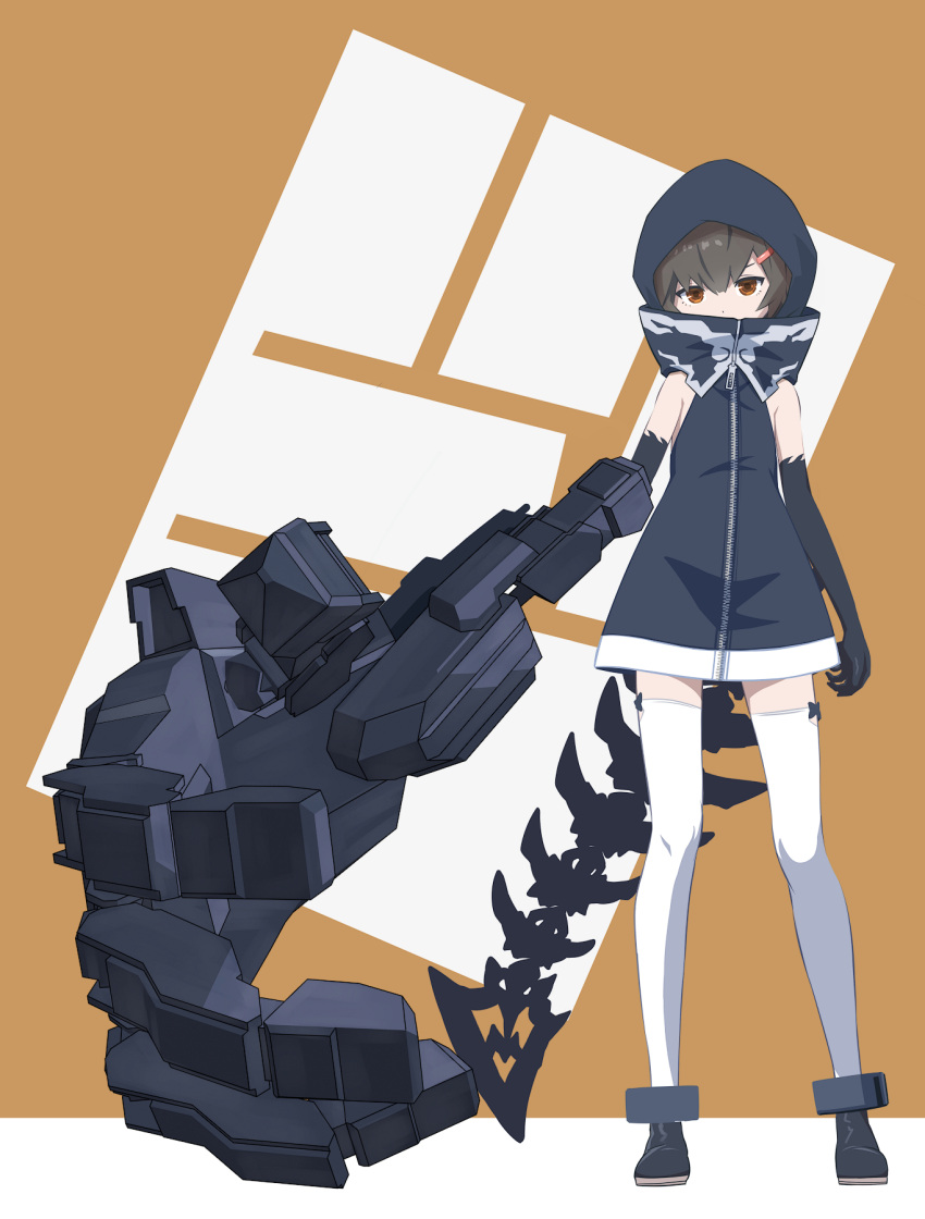Safebooru - 32zzz armored gloves black dress black gloves black rock ...