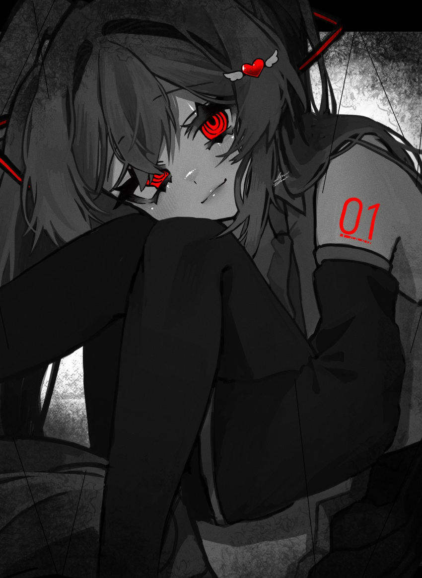 Safebooru - 1girl aduma tobari arm tattoo ascot black skirt boots coin ...