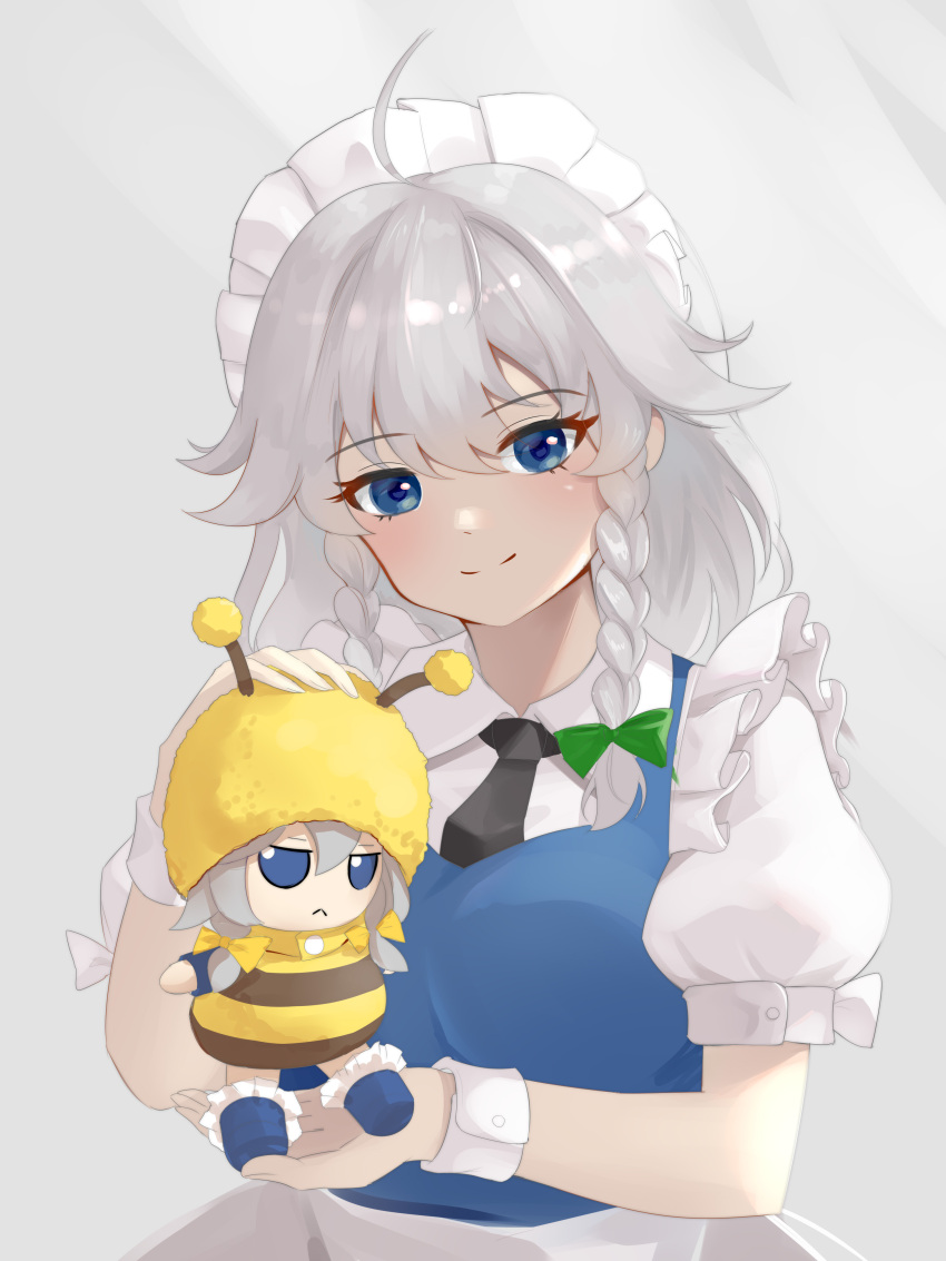 Safebooru - absurdres apron bee bee costume blue dress blue eyes bow ...
