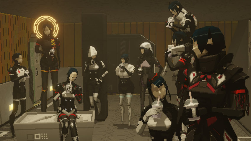 Safebooru - 1boy 6+girls adler (signalis) android apnoiac ara (signalis ...