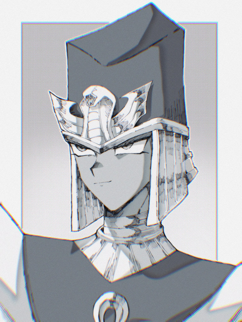 Safebooru - 1boy border dark-skinned male dark skin fk 0046 halftone ...