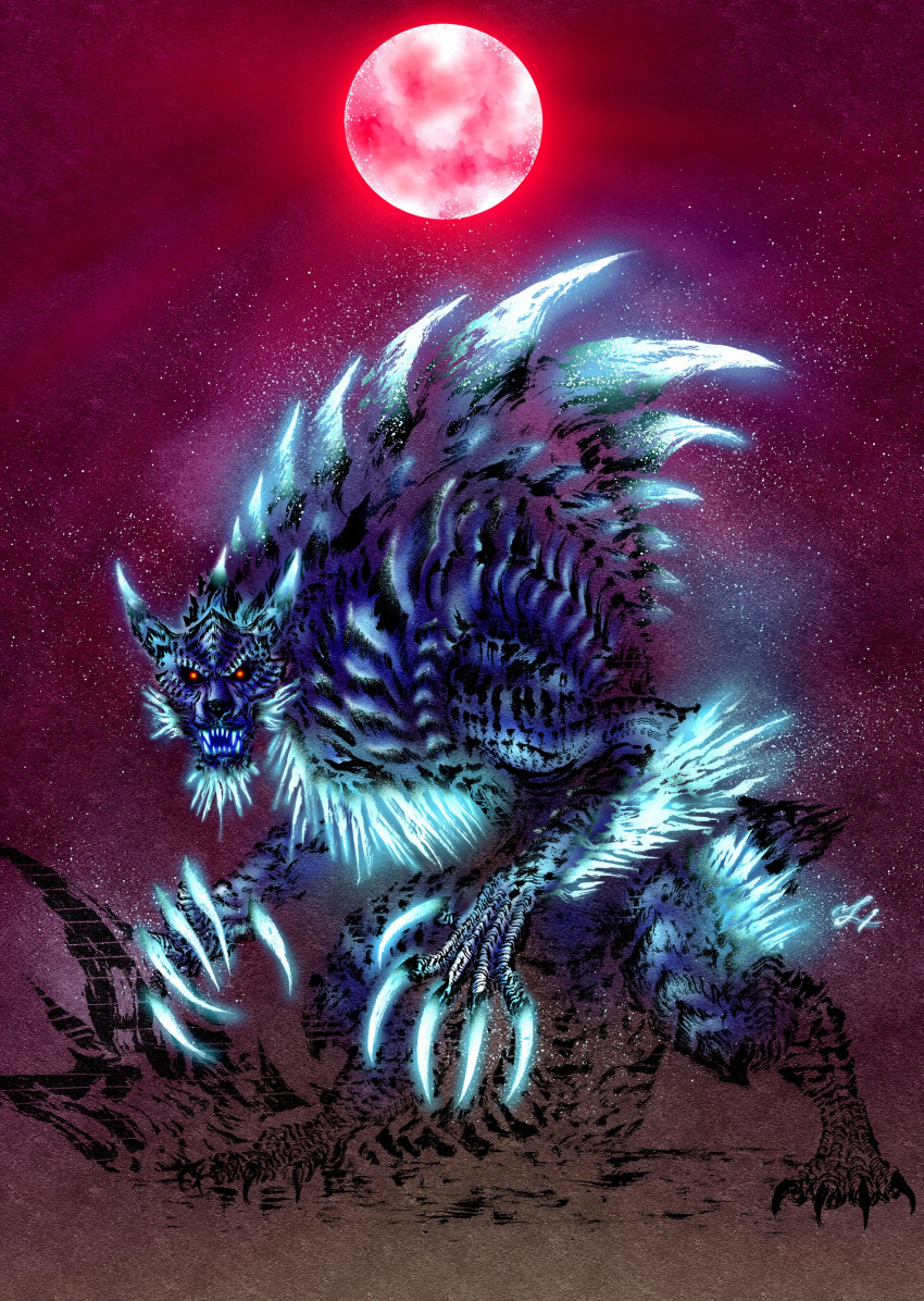 Safebooru - absurdres blue scales chin spike claws deadpool yuchan ...