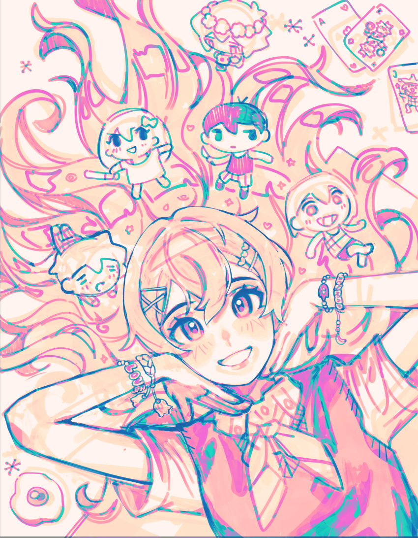 Safebooru - 2girls 4boys absurdres alternate costume aubrey (headspace) (omori) aubrey (omori ...