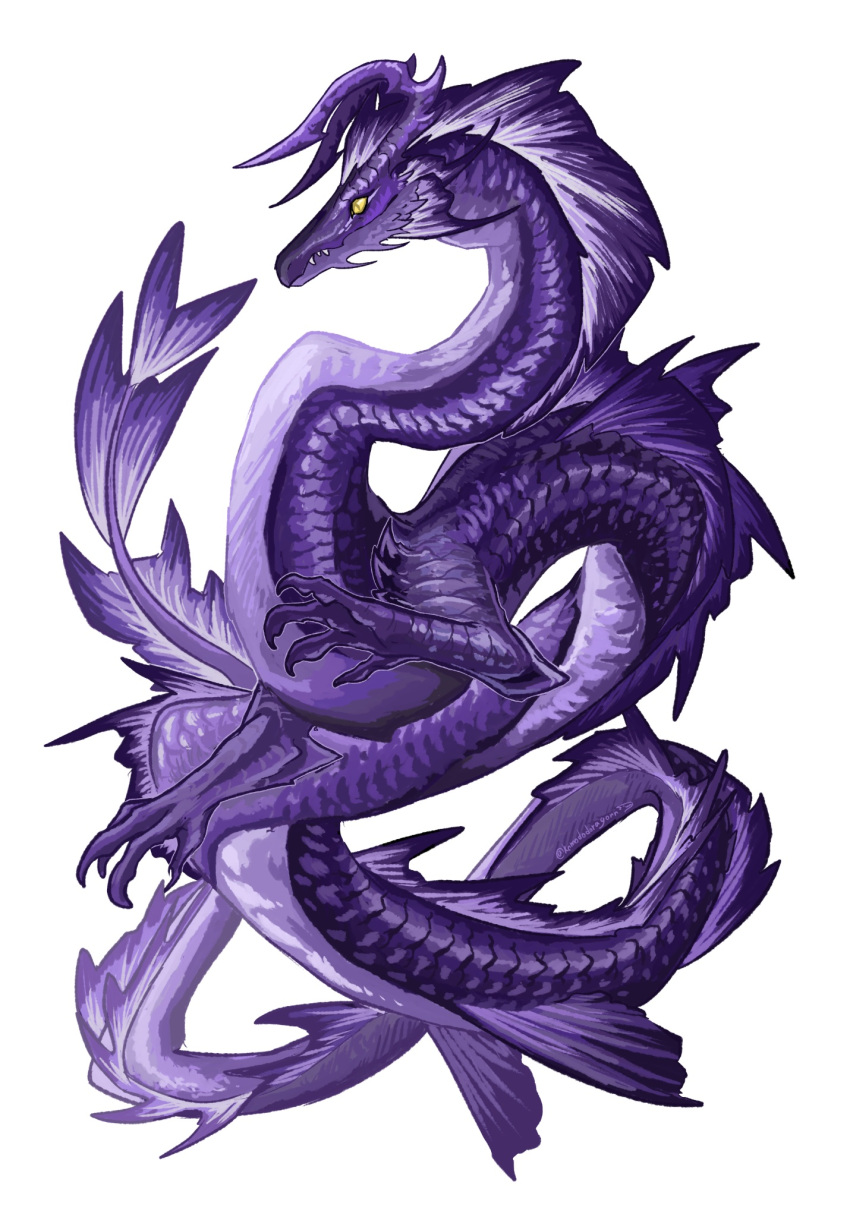 Safebooru - animal focus claws dragon fins from side full body highres ...