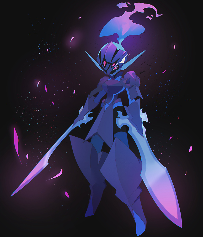 Safebooru - 1other absurdres armor black background ceruledge ...