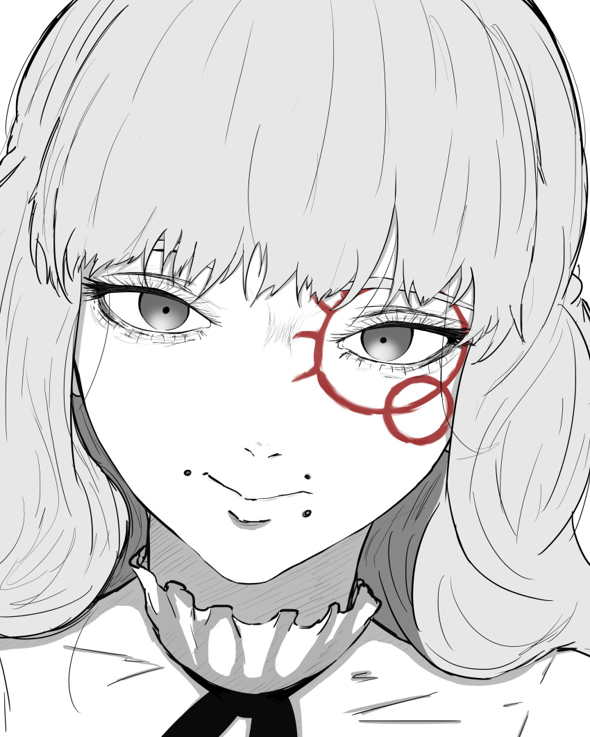 Safebooru - 1girl absurdres black ribbon closed mouth commentary ...