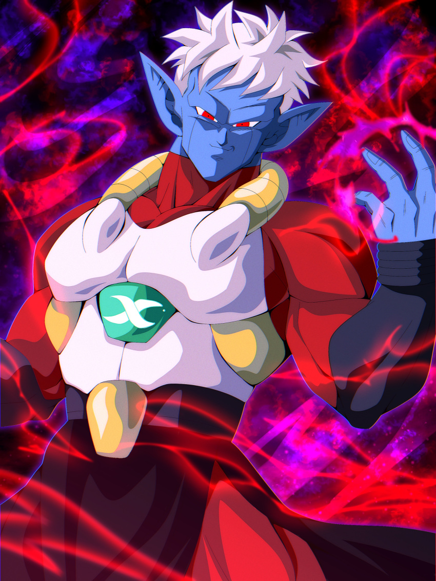 Safebooru - 1boy absurdres armor blue skin colored skin commentary ...