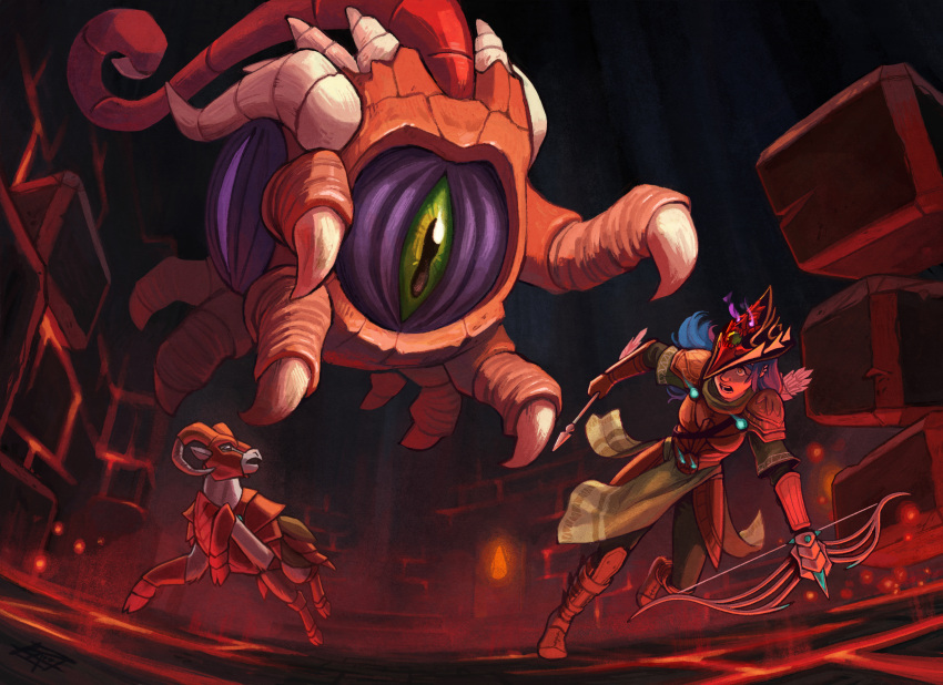 Safebooru - 1girl absurdres armor armored animal arrow (projectile ...