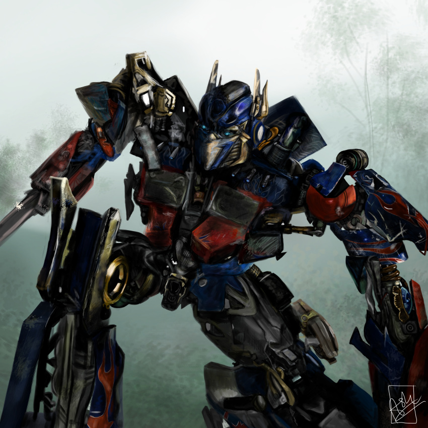 Safebooru - absurdres ashpaintsstuff autobot blue eyes blurry blurry ...