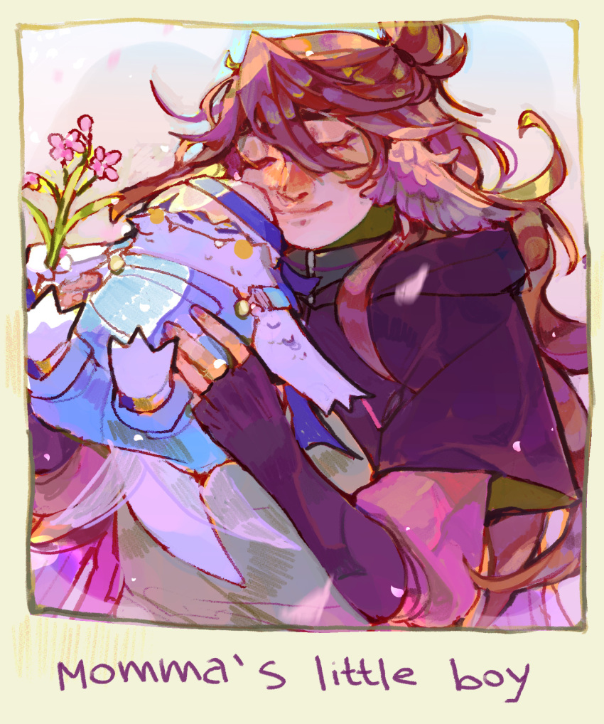 Safebooru - 1girl bird girl bird wings bobby (quackity smp) brown hair closed eyes creature ...