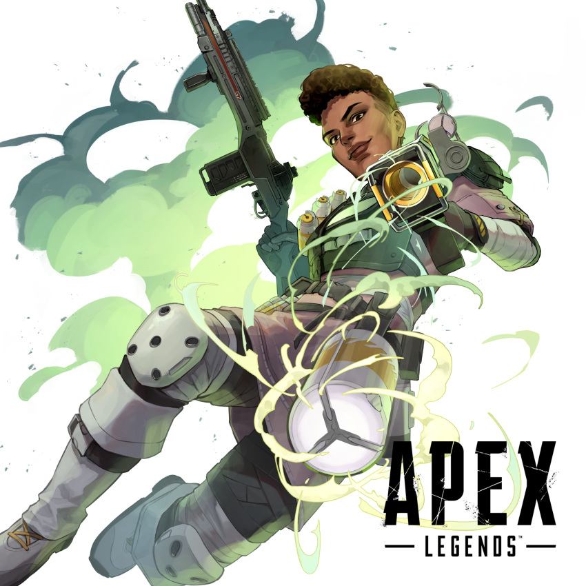 Safebooru - 1girl absurdres apex legends armor bangalore (apex legends) black pants boots bossan ...