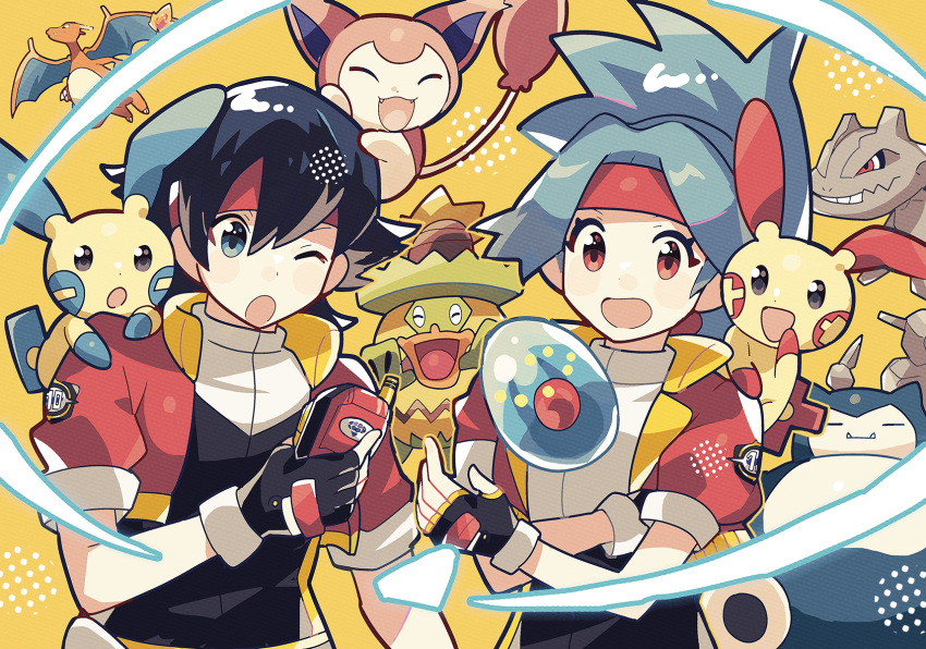 Safebooru - 1boy 1girl :o anidler91 black gloves black hair black shirt ...