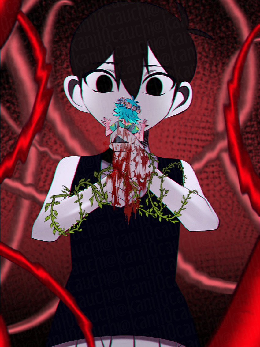 Safebooru - 2boys basil (headspace) (omori) basil (omori) black eyes ...