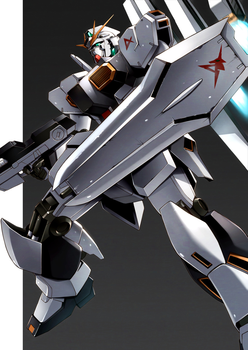 Safebooru - absurdres beam rifle black background char's counterattack ...