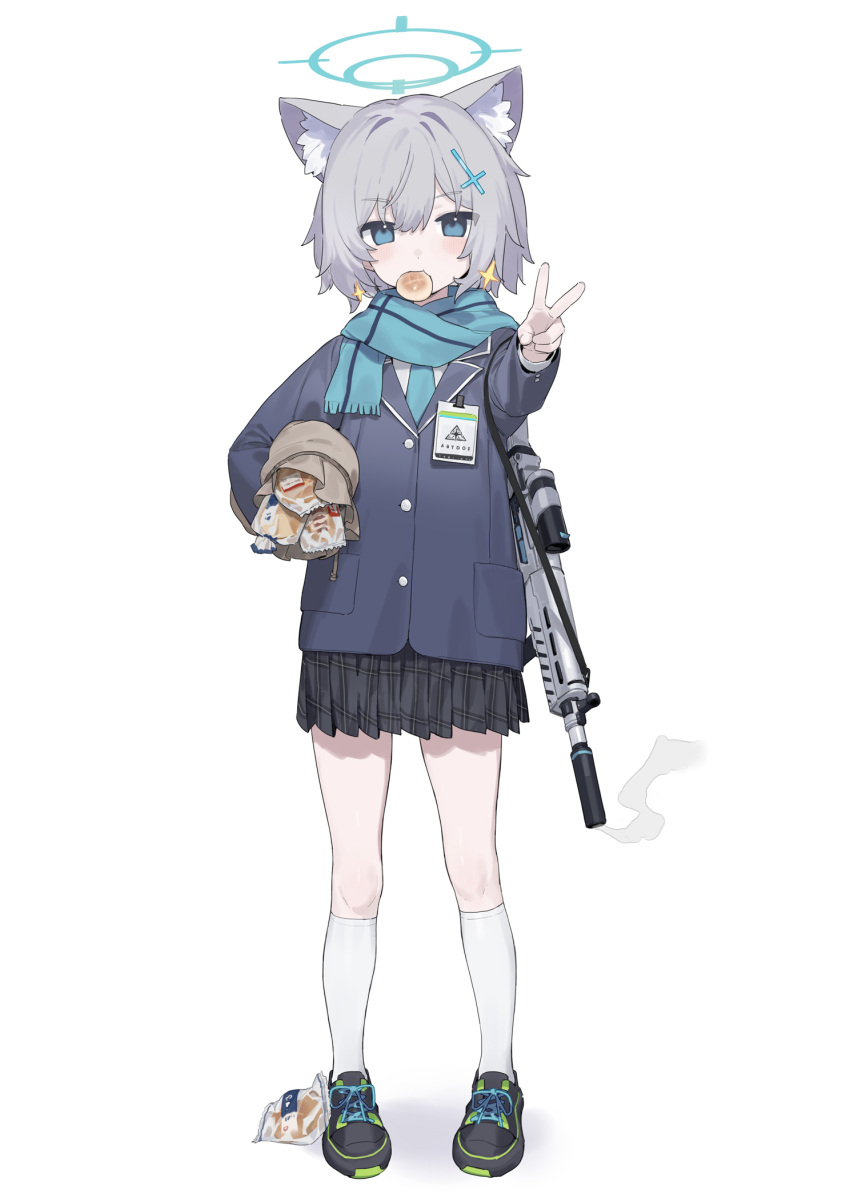 Safebooru - 1girl animal ear fluff animal ears black footwear black jacket black skirt blazer ...