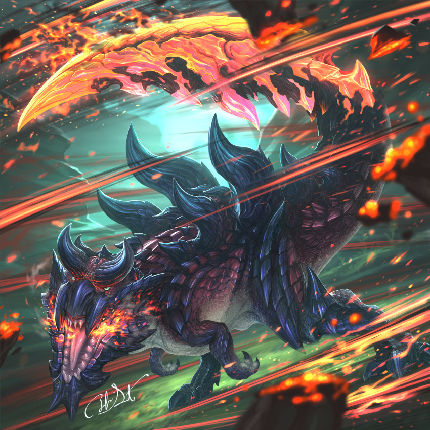 Safebooru - blue eyes breath weapon breathing fire fire glavenus ...