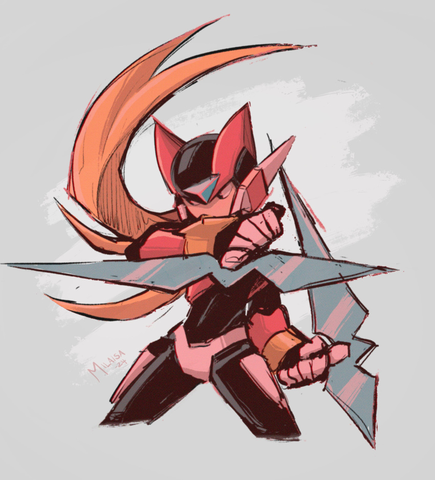 Safebooru - 1boy absurdres armor bladed tonfa blonde hair cowboy shot ...