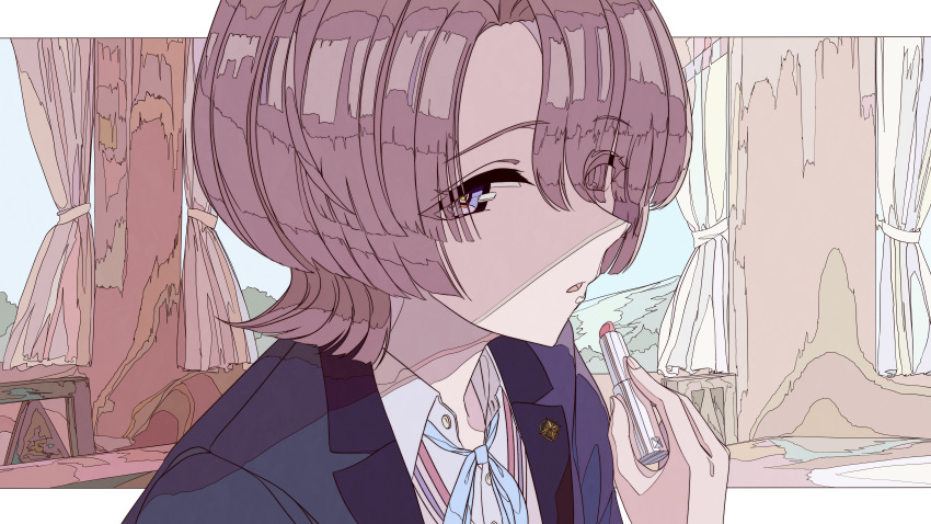 Safebooru - 1girl :o absurdres arimura mao blue ribbon commentary ...