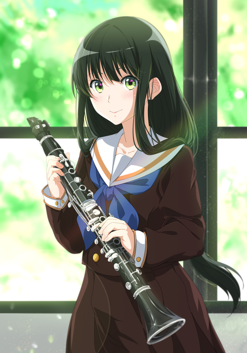 Safebooru - 1girl absurdres akimio black hair blue neckerchief brown ...