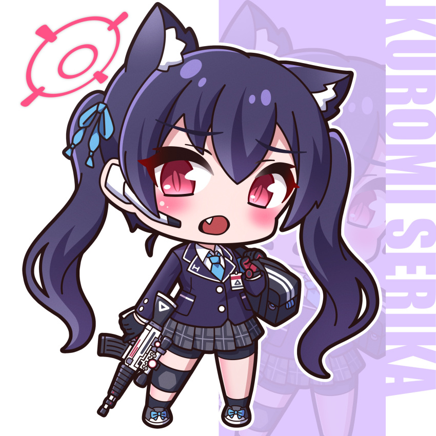 Safebooru - 1girl absurdres animal ear fluff animal ears assault rifle bag beretta ar70/90 bike ...