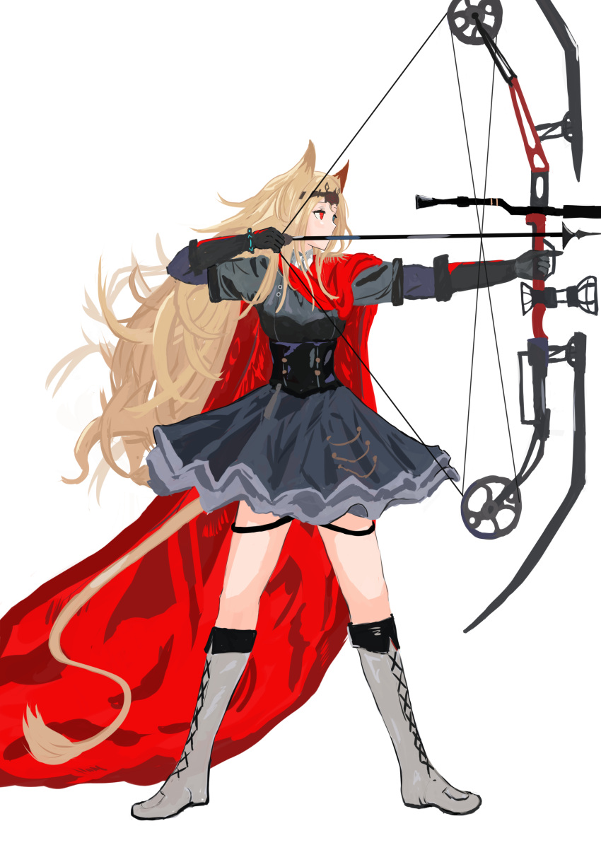 Safebooru - 1girl absurdres animal ears archetto (arknights) arknights arrow (projectile) black ...