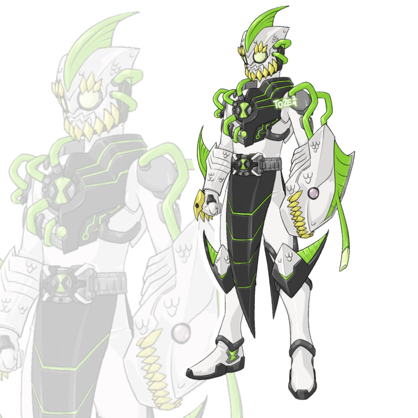 Safebooru - 1boy alien alternate design armor belt ben 10 ben 10: alien ...
