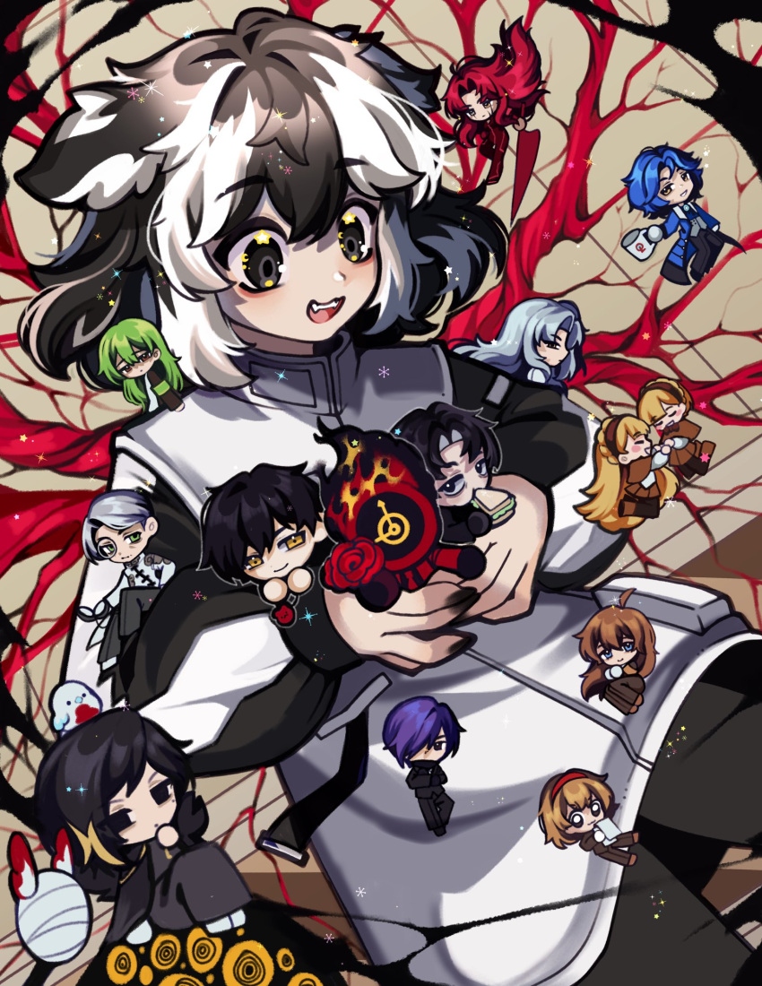 Safebooru - 1other 6+boys 6+girls angela (project moon) animal ears ...