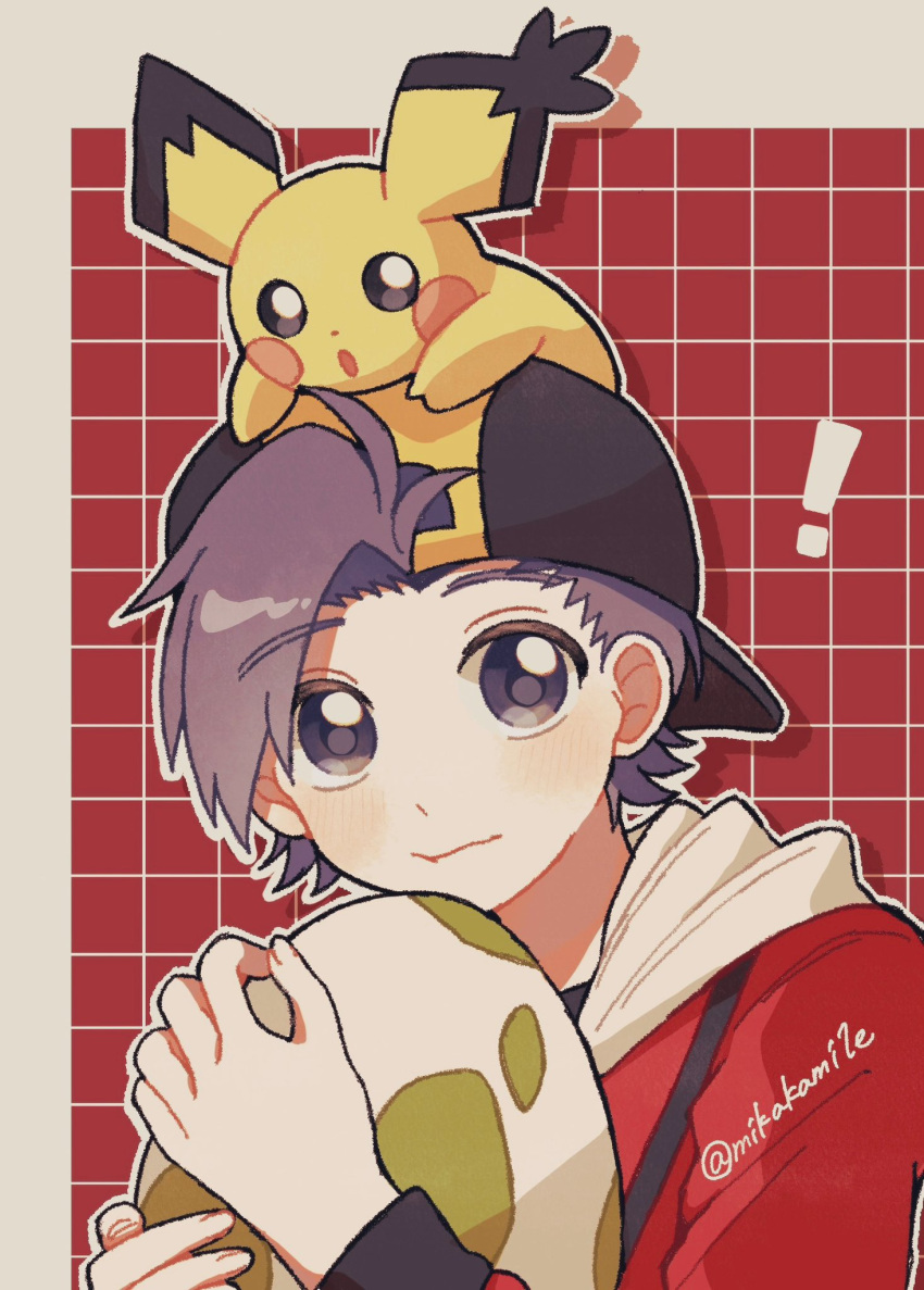 Safebooru - ! 1boy :o :t animal ears backwards hat baseball cap black hat blush closed mouth egg ...