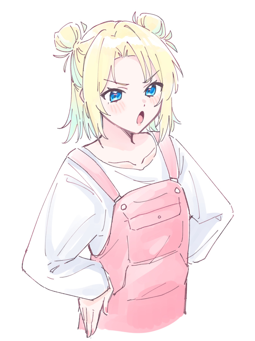 Safebooru - 1girl :o absurdres alternate hair length alternate hairstyle angry blonde hair blue ...