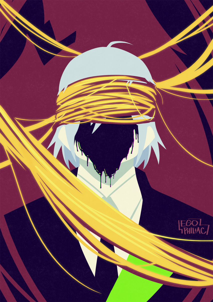 Safebooru - 1boy commentary request egophiliac entangled faceless grey ...