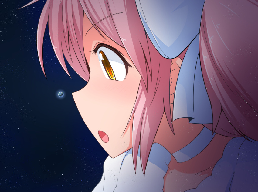 Safebooru - 1girl :o bow choker commentary request earth (planet) giant ...