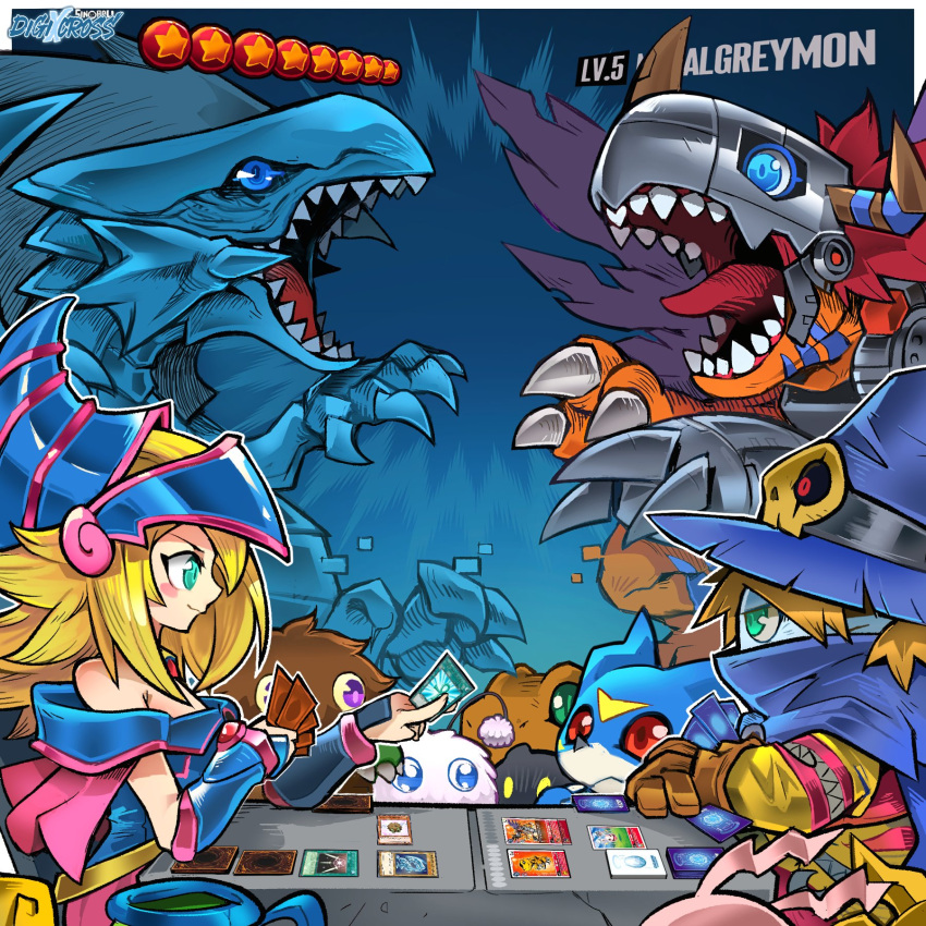 Safebooru - agumon aqua eyes bare shoulders blonde hair blue dress blue ...