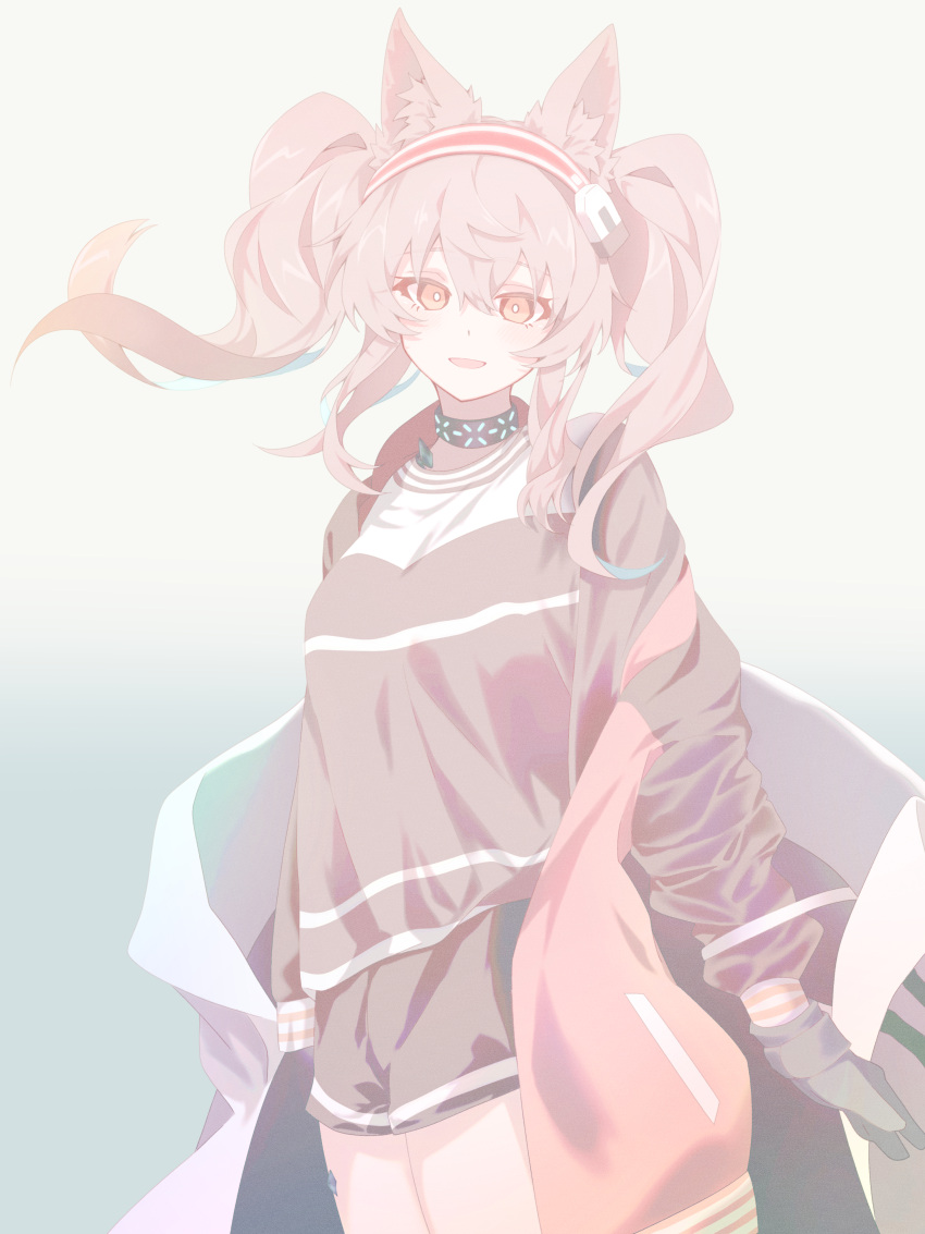 Safebooru - 1girl absurdres angelina (arknights) animal ear fluff ...