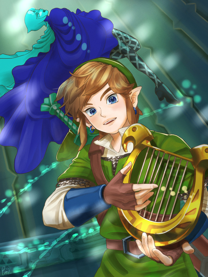 Safebooru - 1boy 1girl armor belt blonde hair blue cloak blue eyes blue ...