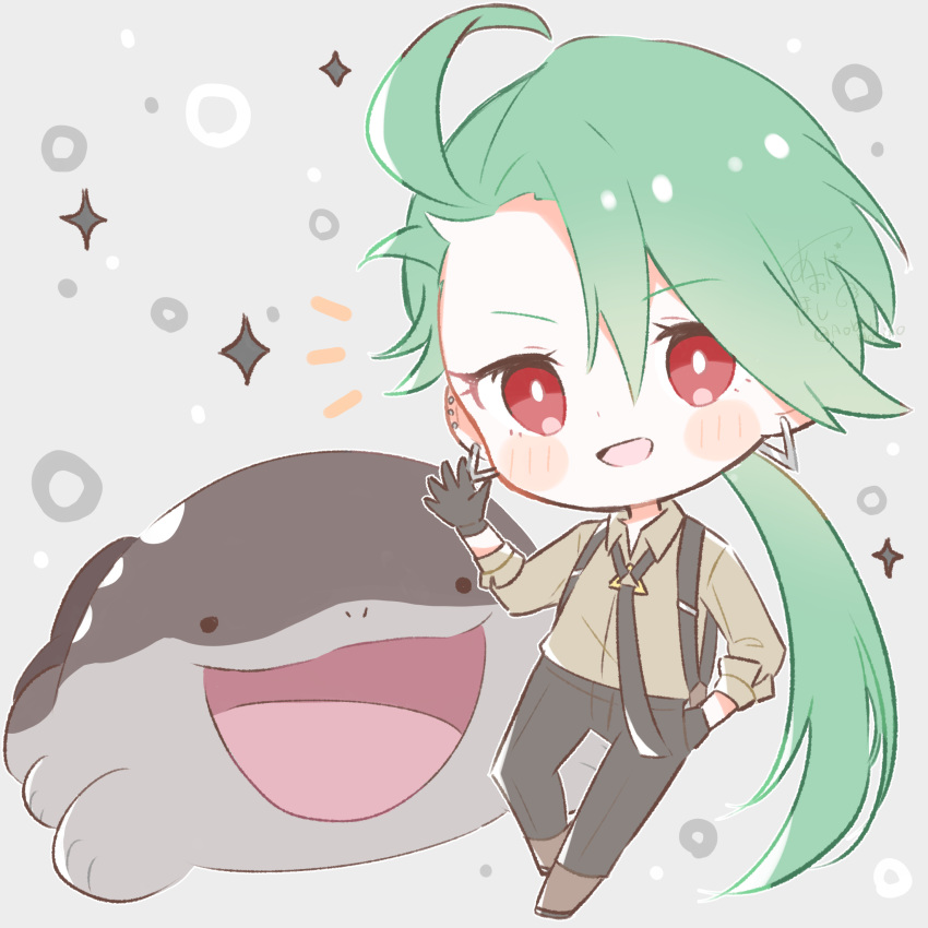 Safebooru - 1girl absurdres androgynous aobahosino black gloves black ...