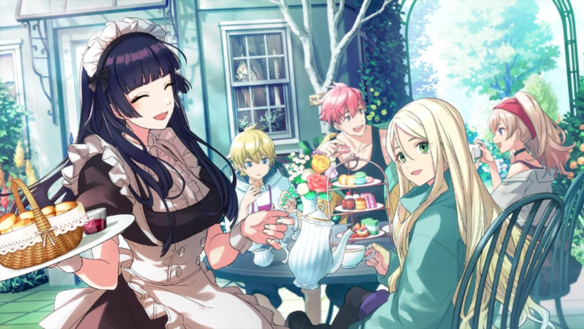 Safebooru - 2boys 3girls blonde hair blue eyes choker d cide traumerei ...