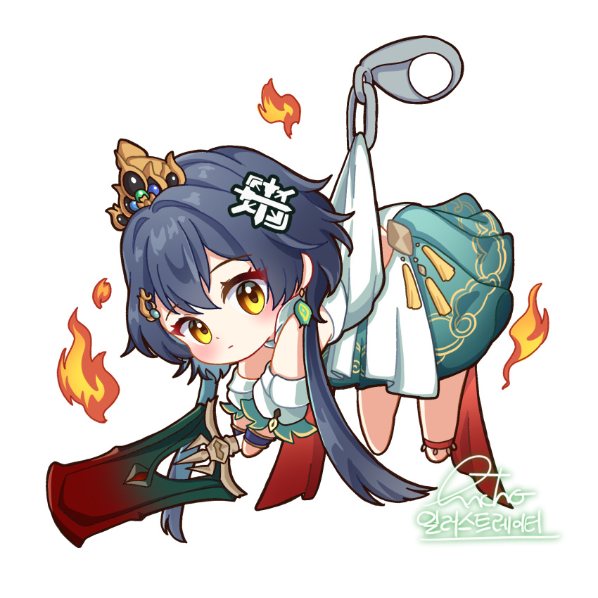 Safebooru - 1girl anklet bare arms bare legs bare shoulders bent over ...