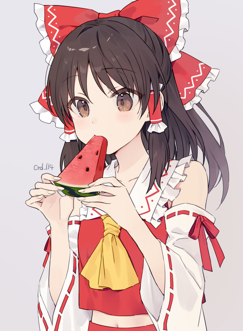 Safebooru - 1girl ascot bow brown eyes brown hair commentary ctd 114 ...