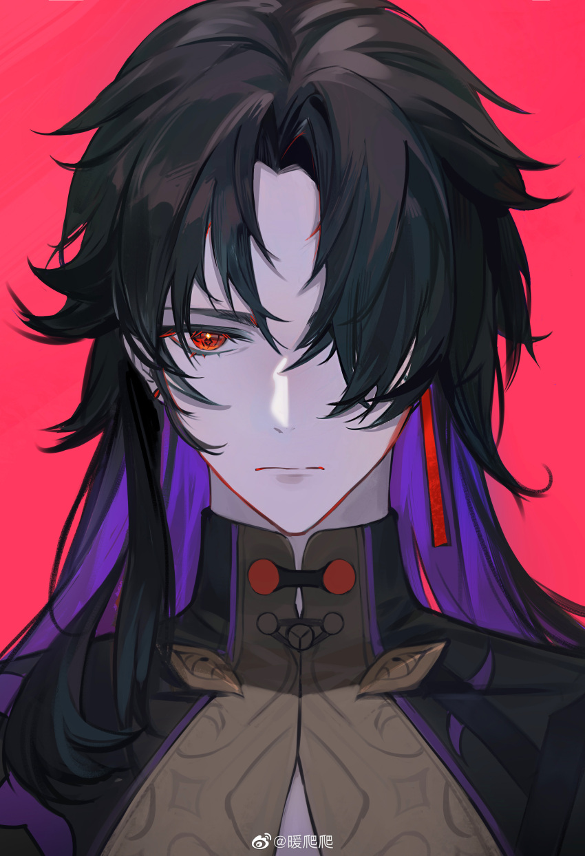 Safebooru - 1boy absurdres black hair black jacket blade (honkai: star rail) brown shirt chinese ...