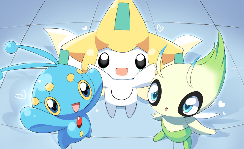 Safebooru - black eyes blue eyes celebi full body heart highres jirachi ...