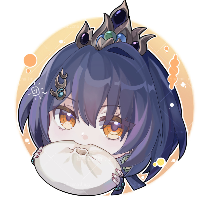 Safebooru - 1girl blue hair bracelet chibi chinese clothes earrings ...