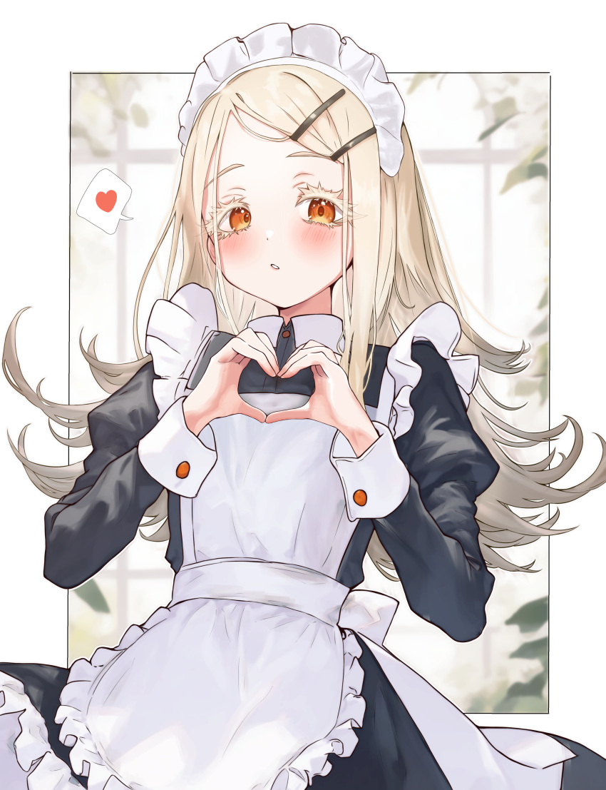 Safebooru - absurdres alternate costume apron black dress blush colored eyelashes commentary ...